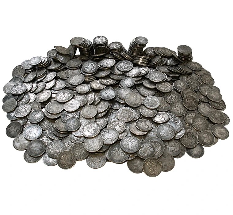 500 серебряных рублей ОПТом максимально выгодная цена сувенирная копия монеты, нумизматика, деньги для коллекции