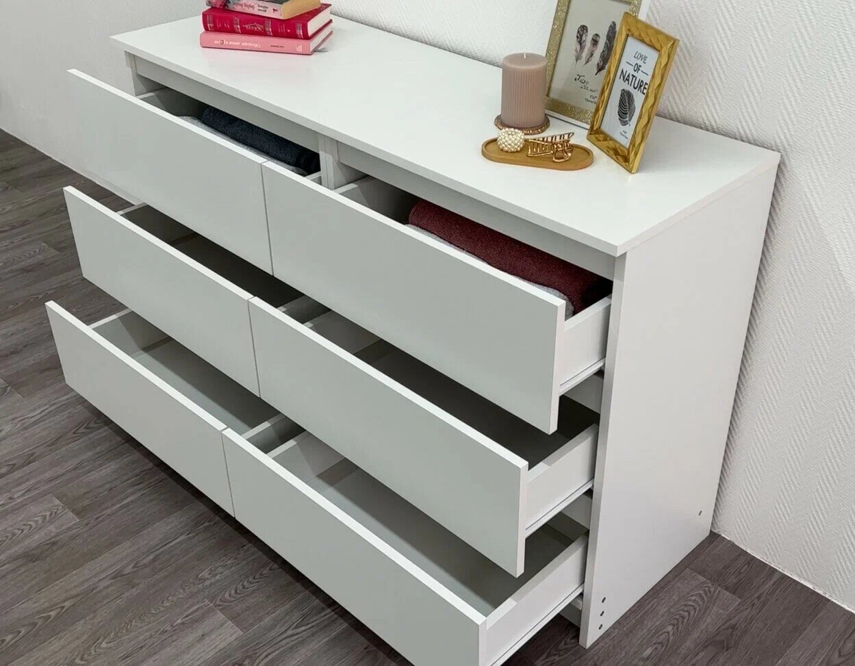 Комод под ТВ белый матовый 1200x780x390мм как Икеа без ручек