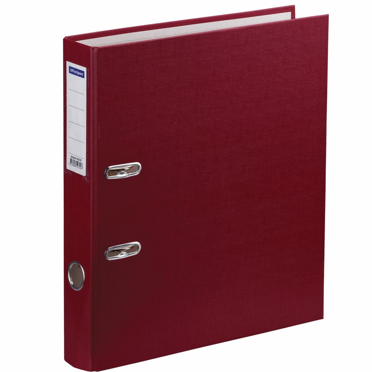 Папка-регистратор OfficeSpace (50мм, А4, до 350л, картон/бумвинил) бордовая (AFbv50-1-724 / 2521015)