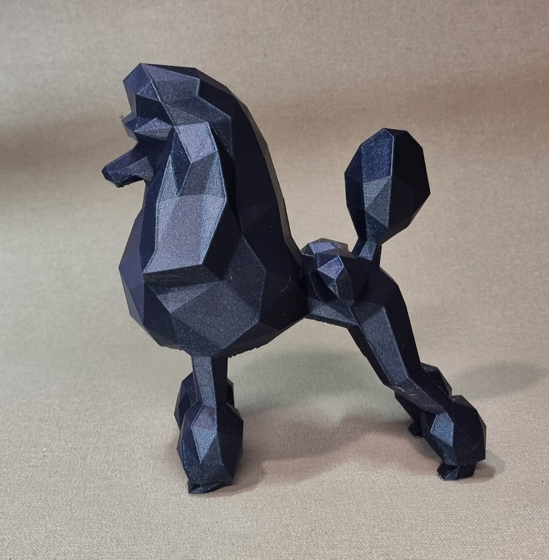 Фигурка "Королевский пудель", черный пластик BlackGalaxy, высота 18см