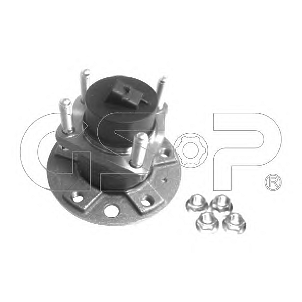GSP 9400052K (09119931 / 1604002 / 1604301) к-кт подшипника ступ. зад.\ Opel (Опель) Astra (Астра) 1.8-2.2dti 98 abs