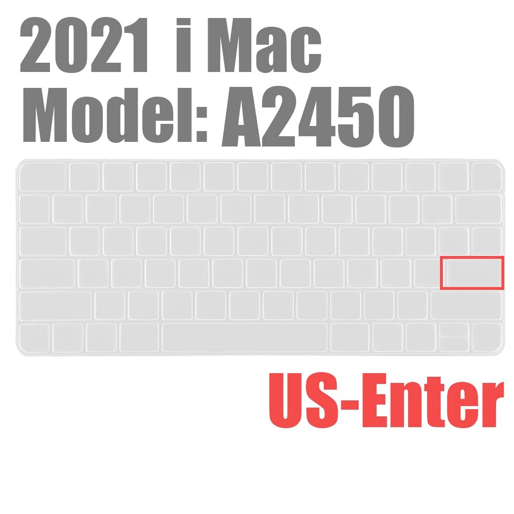 Чехол для клавиатуры Apple Magic (выпуск 2021 г.) A2450 A2449, защита для клавиатуры iMAC Силиконовая Bluetooth клавиатура, чехол, Новинка