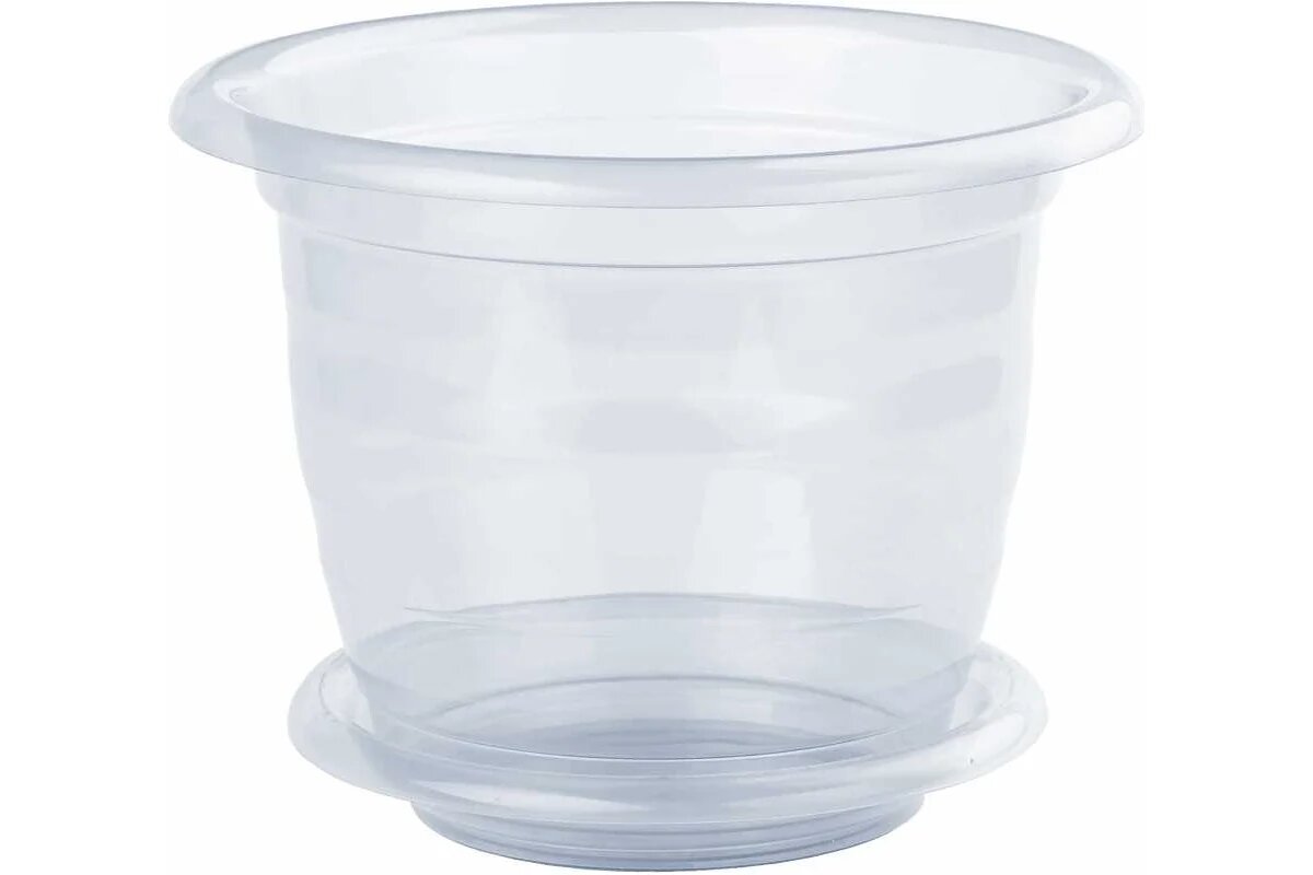 ЗПИ Цветочный горшок Альтернатива дорхидеи 2л прозрачный М1605 для орхидей