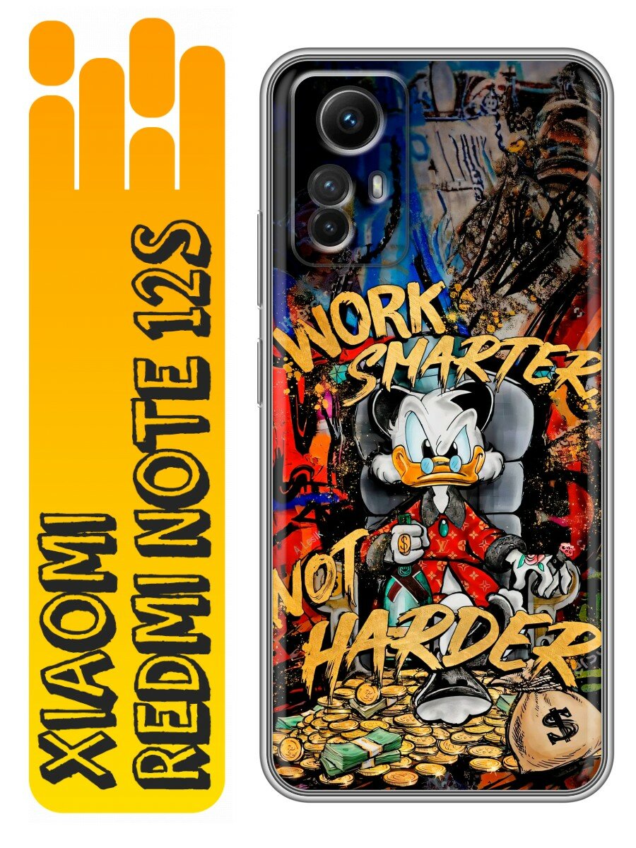 Чехол для Xiaomi Redmi Note 12S 4G с принтом Дональд Дак Деньги (Сяоми Редми Ноут 12С 4G)