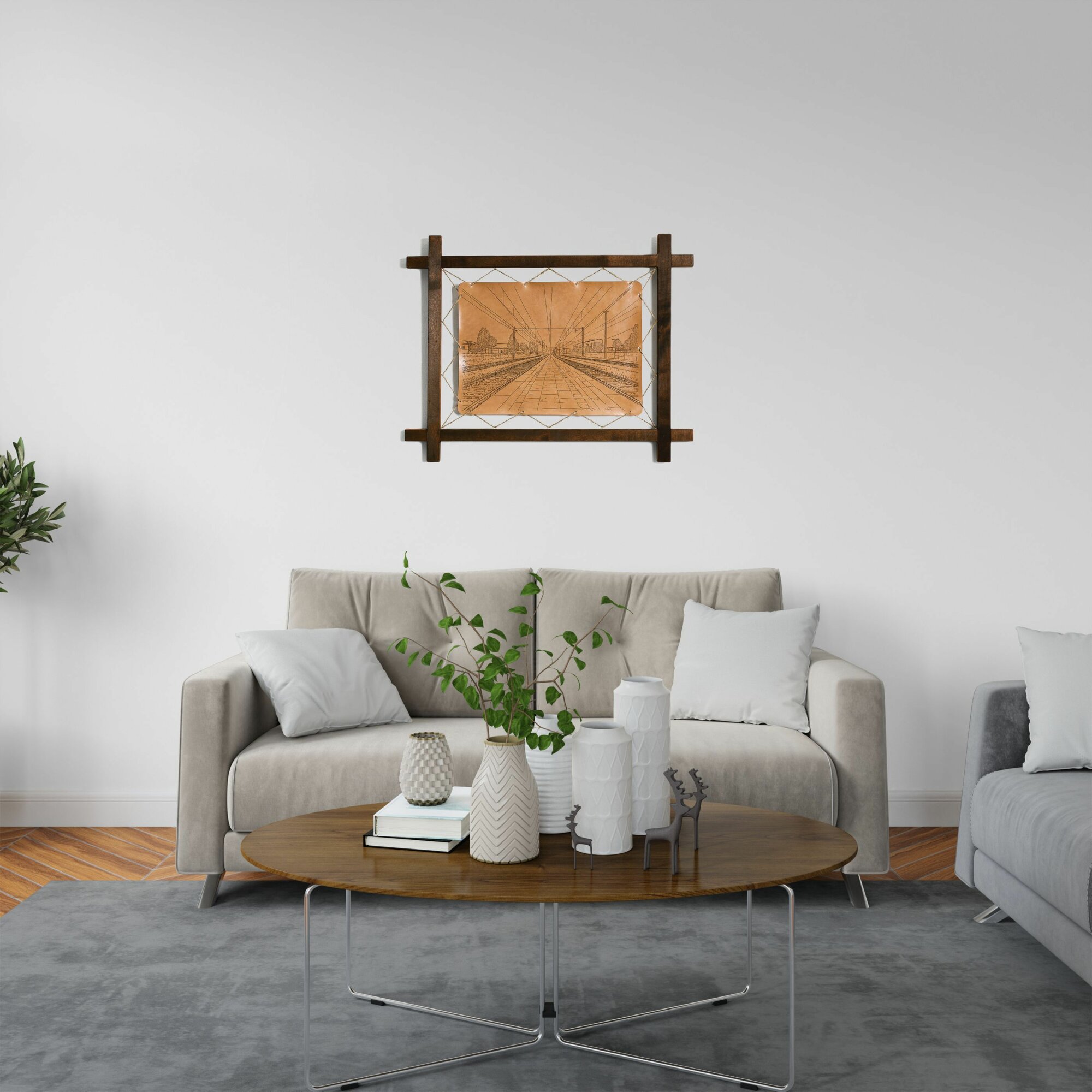 Картина интерьерная из кожи "Все дороги ведут вперед", BoomGift