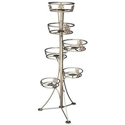 Стойка для цветов Лиана напольная "Стелла 6" h 1,3 м, на 6 горшков диаметр 21 см, металл, бронзовый антик (ЗЦ-106)