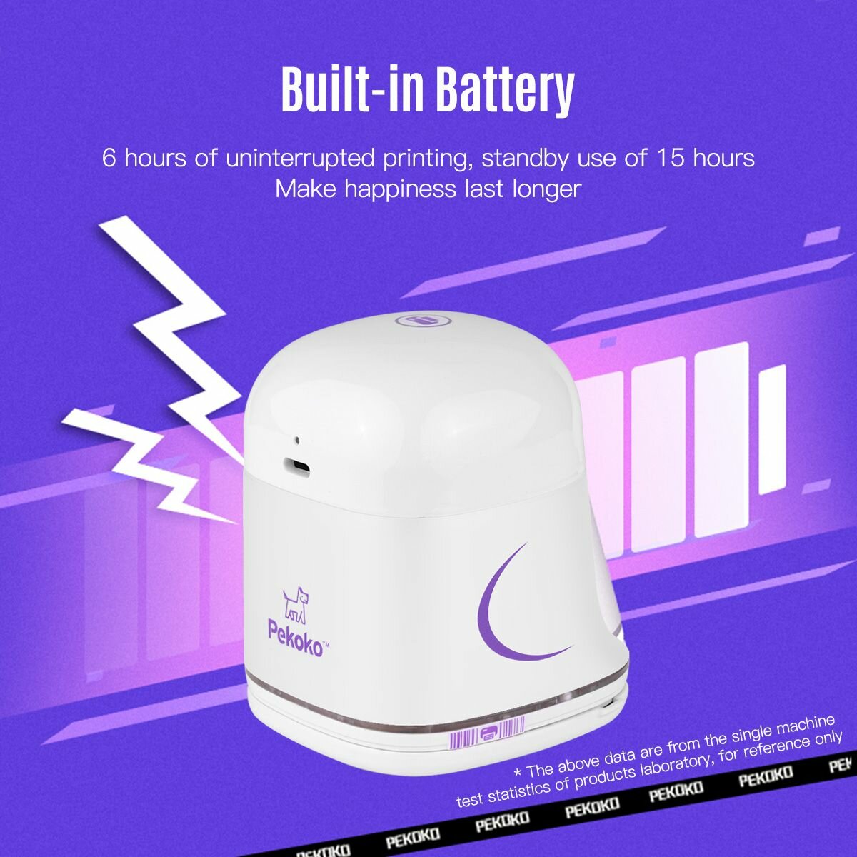 Портативный цветной струйный принтер Pekoko Портативный принтер с поддержкой беспроводного, Andoer