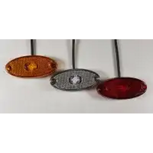 Техавтосвет 153-00 фонарь габаритный 12 / 24v, желтый, светодиод, овальный, универс.\