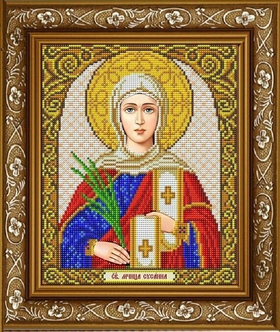 Рисунок на габардине Славяночка Святая Сусанна, 20х25 см (славян. ИС-4077)