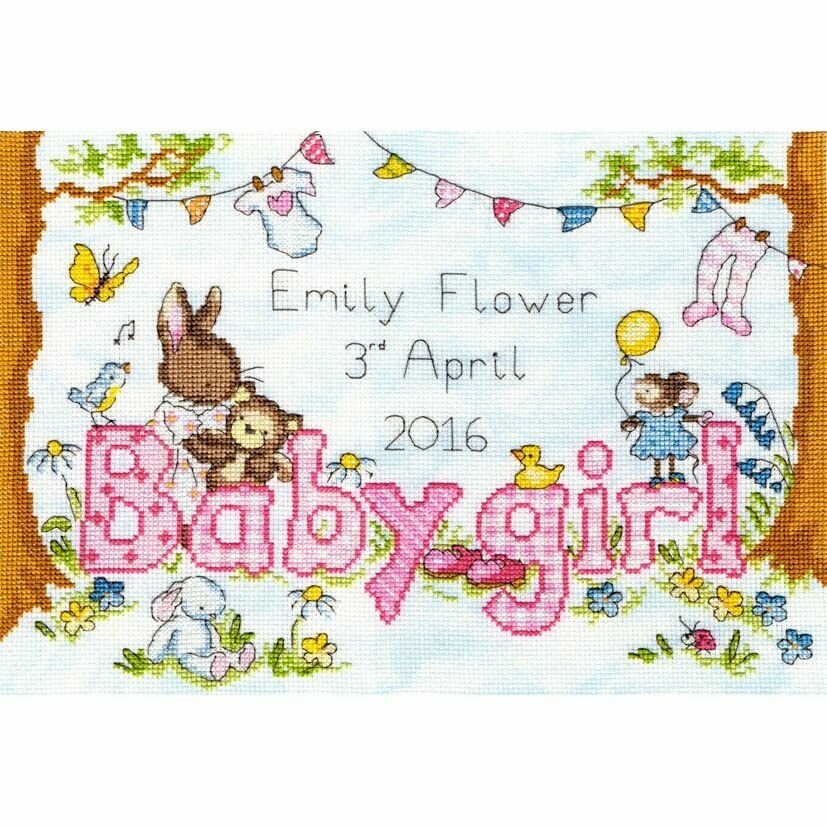 Набор для вышивания Bothy Threads "Bunny Love", Girl, канва, мулине