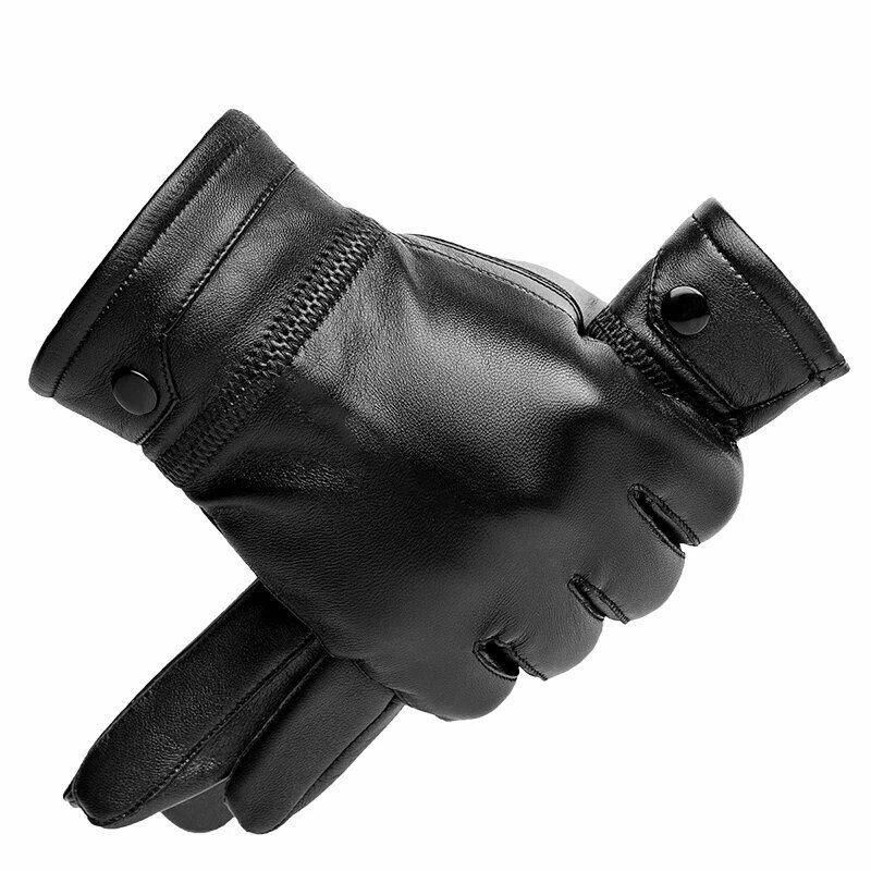 Мужские черные перчатки из овчины XXL, S002 Gloves