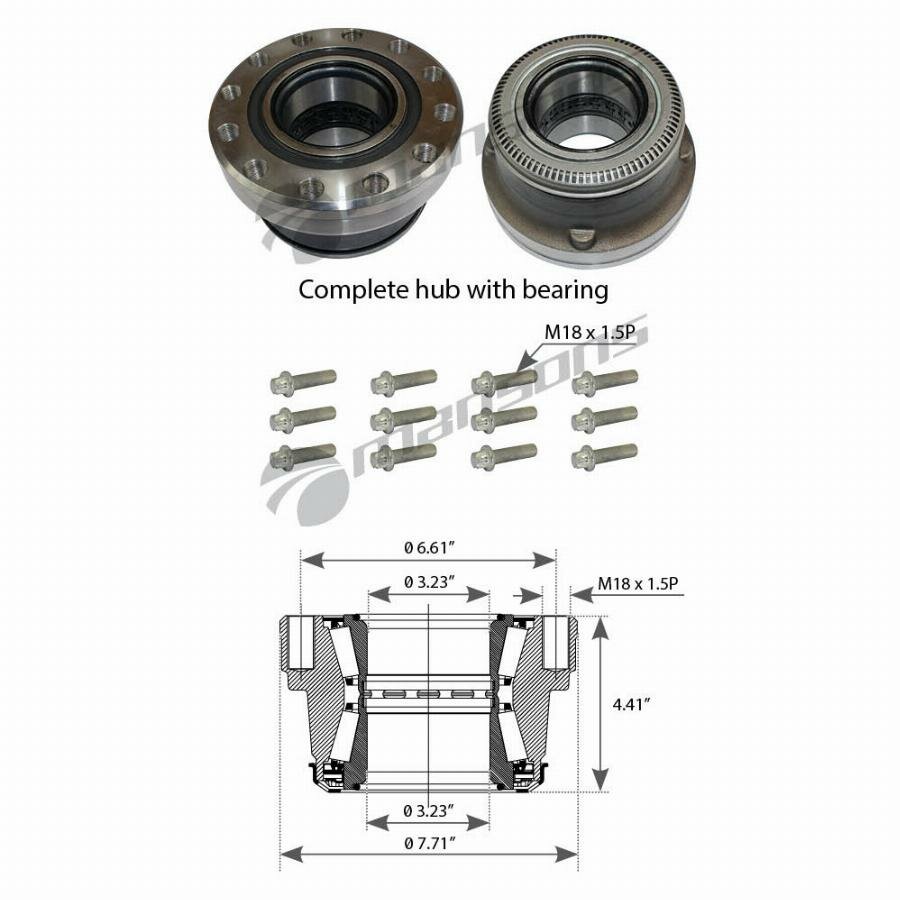 Ступица в сборе SAF SKRB 9022/9019 600.143 (Mansons)