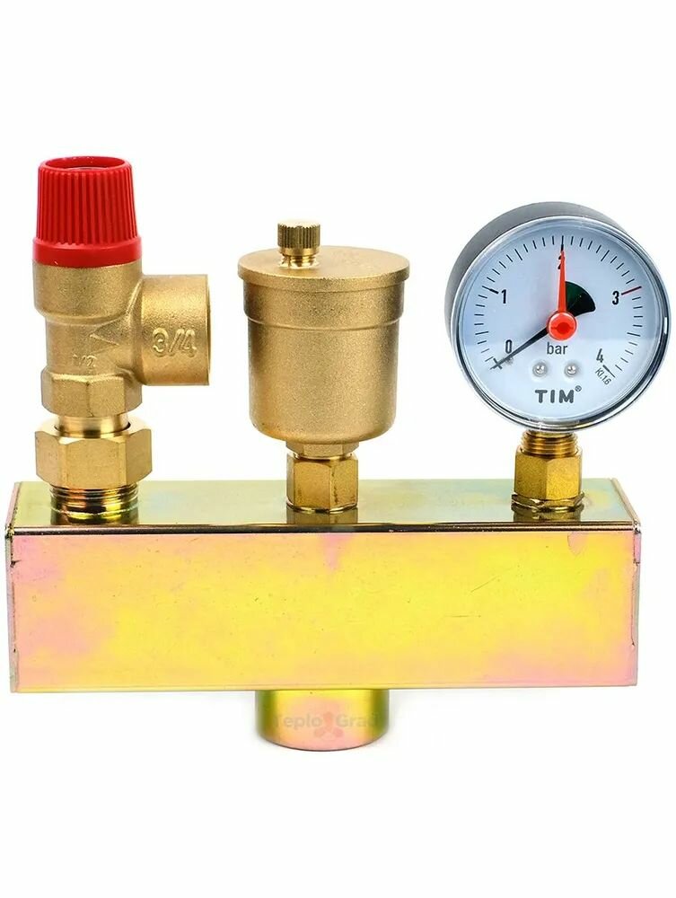 Группа безопасности JH1022-3 для котлов отопления 1" 3 бар