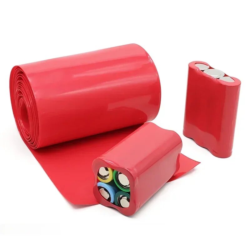 Термоусадочная трубка для аккумулятора 18650, Red, 90mm