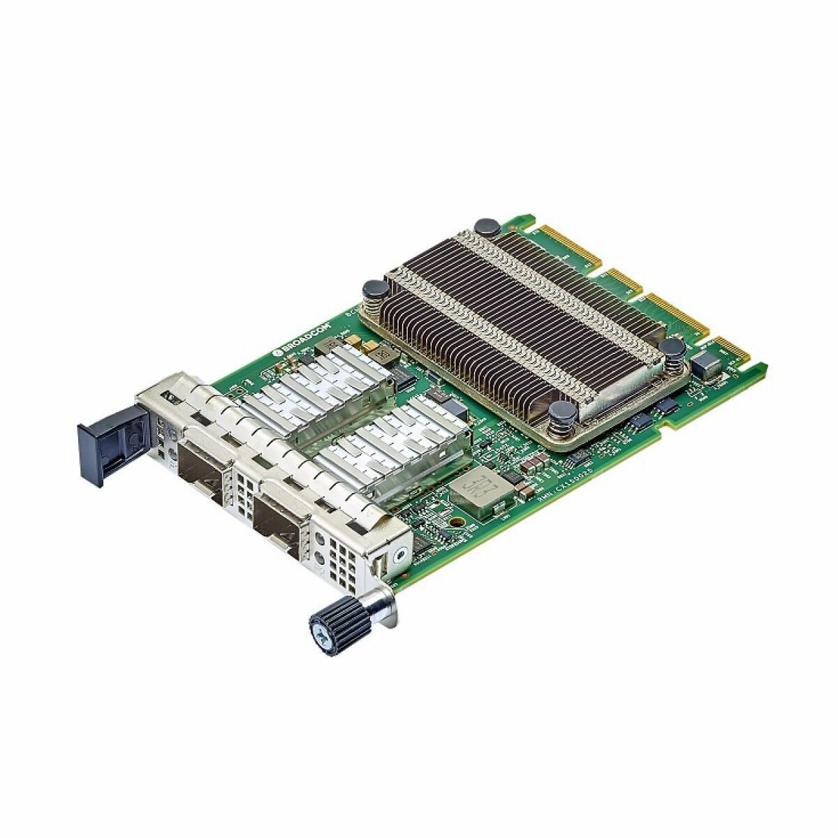 Сетевой адаптер Broadcom N225P, 2 порта 25 Гб/с, PCIe 3.0, SFP, зеленый
