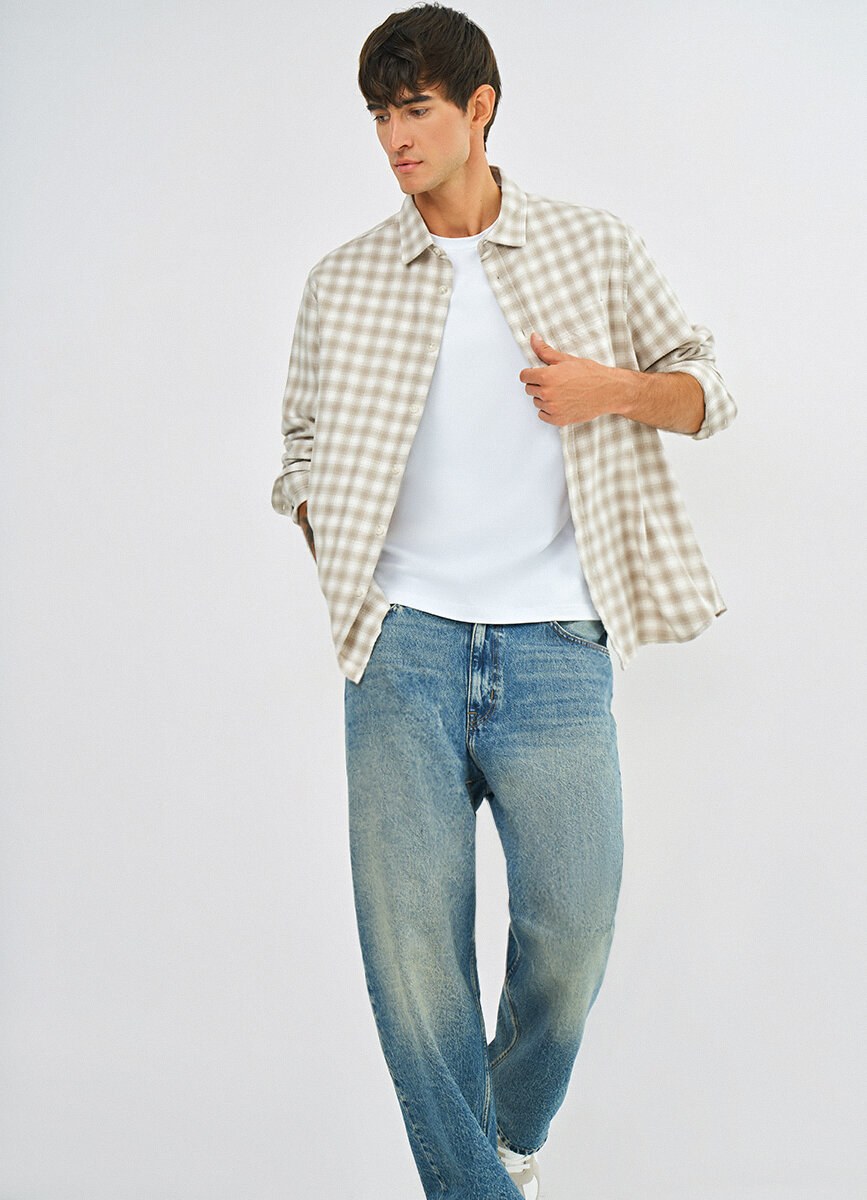 Джинсы широкие 