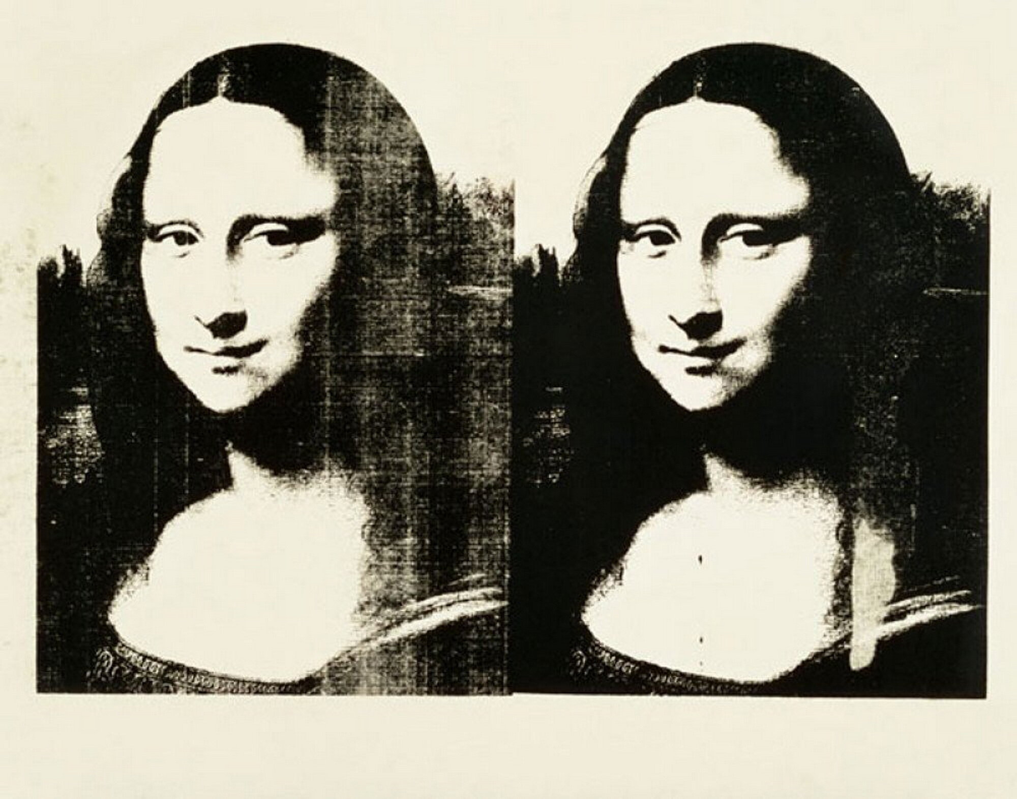 Плакат, постер Энди Уорхол. Мона Лиза на бумаге, размер 30х42см