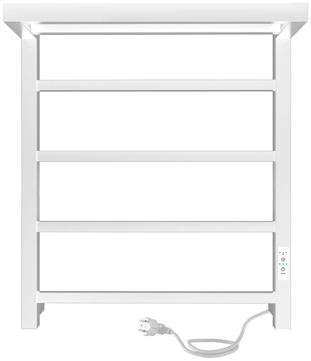 Полотенцесушитель электрический Indigo Forma, с полкой, белый матовый (LEF60-50WMRt)
