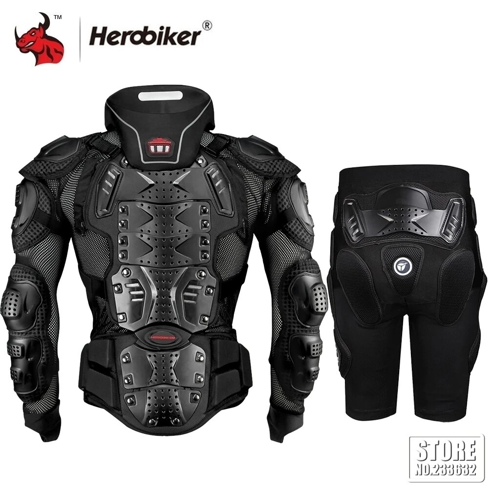 Мотоциклетные куртки Черепаха Мужские защитные куртки для всего тела Мотокросс Эндуро Гонки Мото Защитное оборудование Одежда, 5XL, Черный, Унисекс