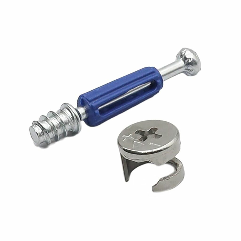 100 шт/комплект, замок для шкафа длиной 15 см, эксцентриковое колесо, подвижное позиционирование, саморез-сине-белый стержень