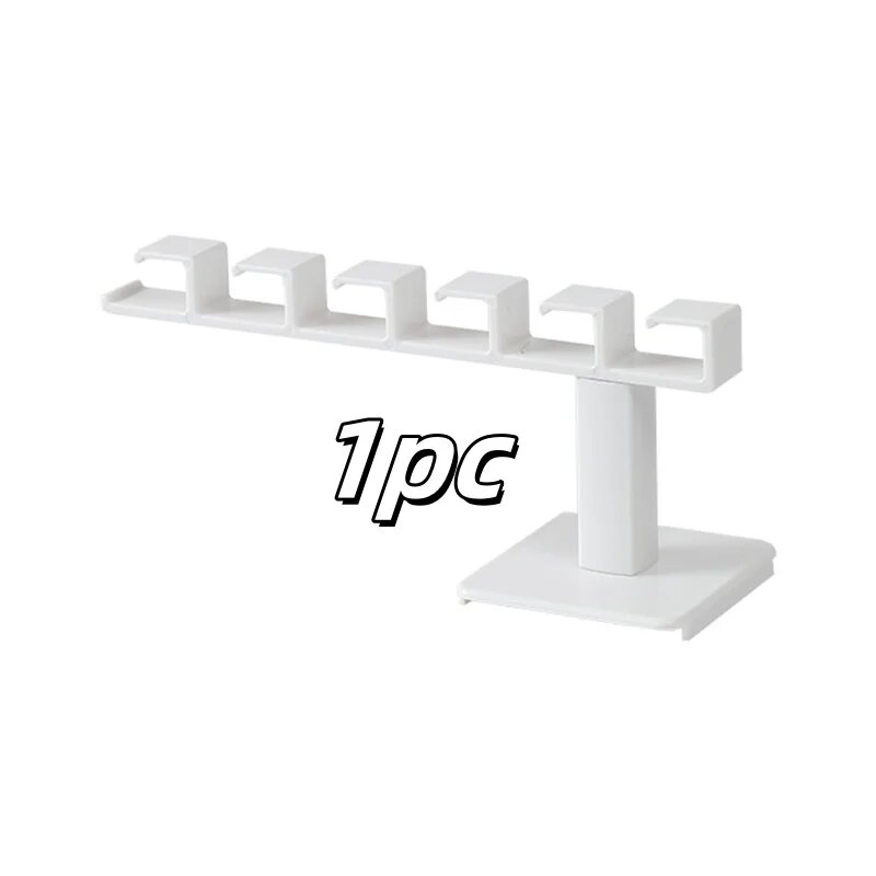 Вешалка для головных уборов с 6 крючками, White 1PCs