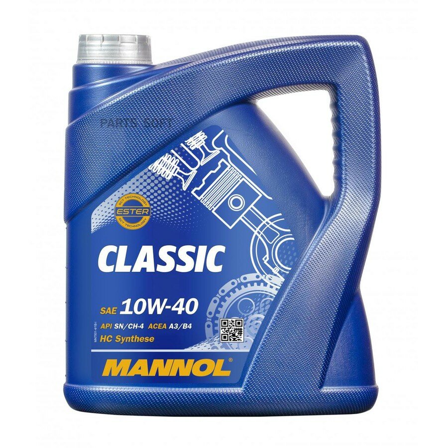 7501 MANNOL CLASSIC 10W40 4L масло моторное! полусинт.\ API SN/CH-4 от официального дистрибьютора, MANNOL, артикул MN75014