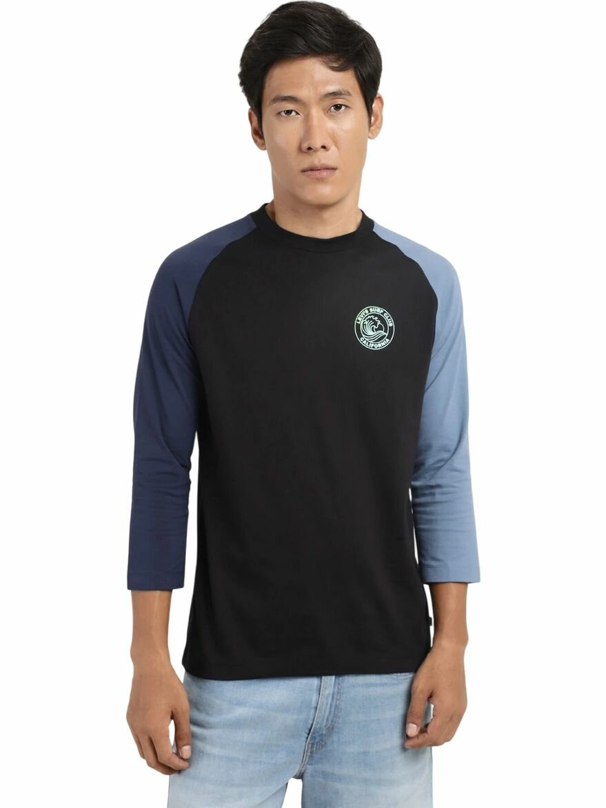 Лонгслив CREW-NECK T-SHIRT WITH BRAND PRINT