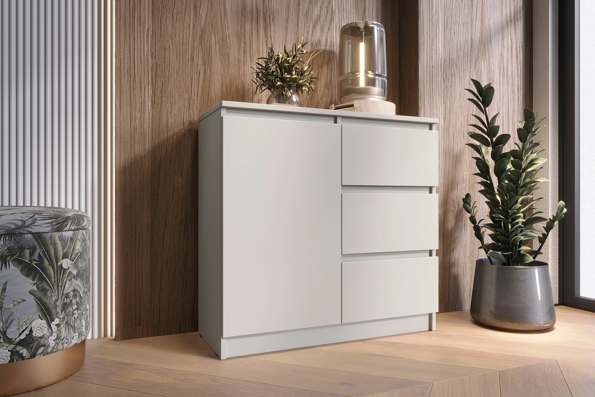 Комод Челси 800 3 ящика 1 дверь Кашемир