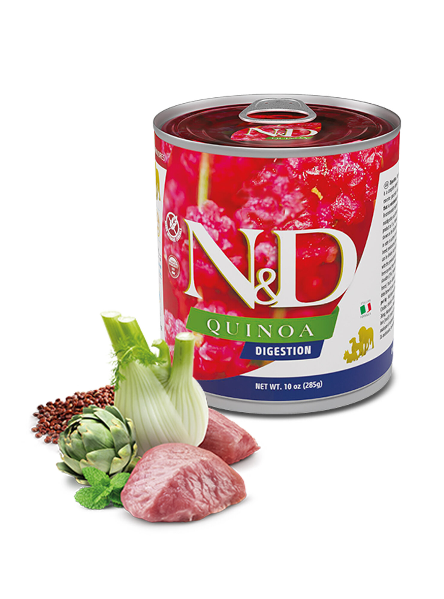Консервы для собак Farmina N&D Quinoa Digestion с ягненком для поддержки пищеварения, 285гр