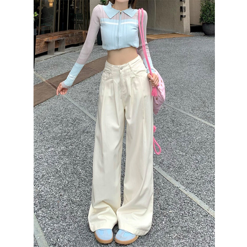 Женские джинсы Версия повышения Цементно-серый с мехом малый рост