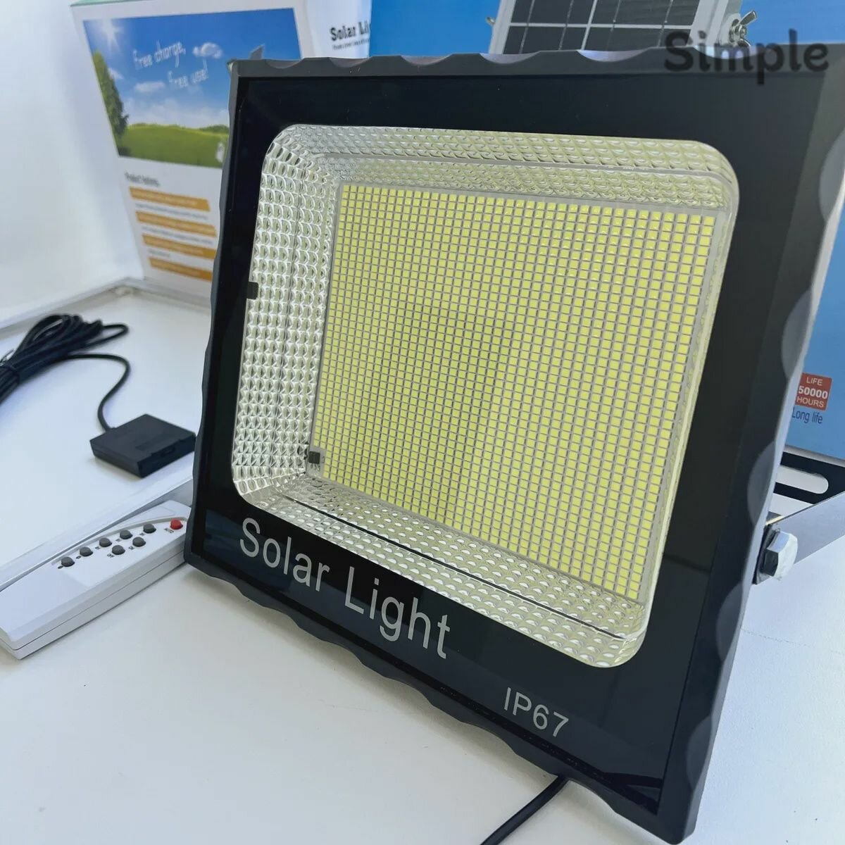 Уличный светильник 60W светодиодный прожектор с солнечной панельюDL