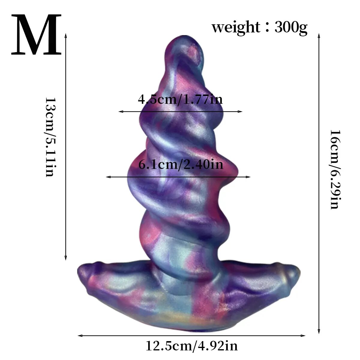 Новая винтовая анальная пробка, силиконовая мягкая анальная пробка, большая пинс, YX-GS290-M