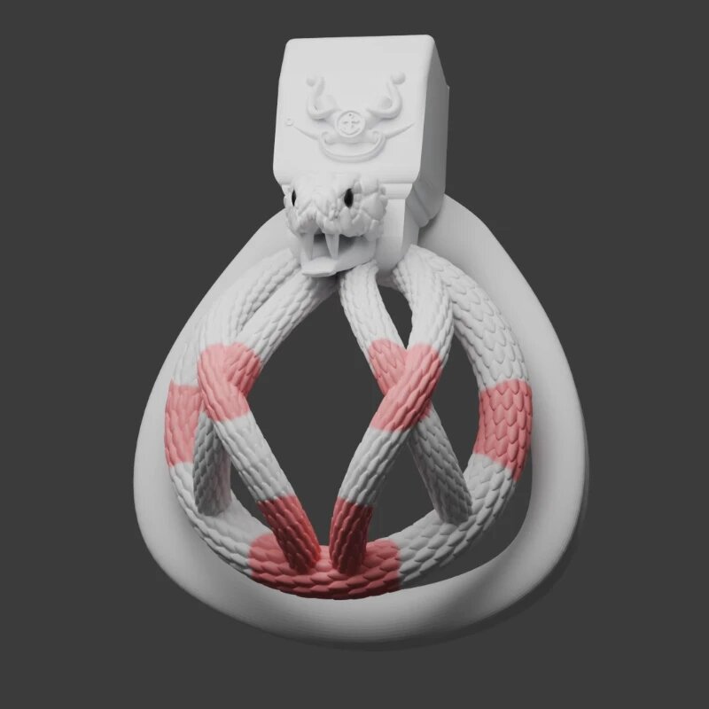 Новая клетка целомудрия Mamba Мужской CB Lock Устройства с 3-размерными кольцами для члена White