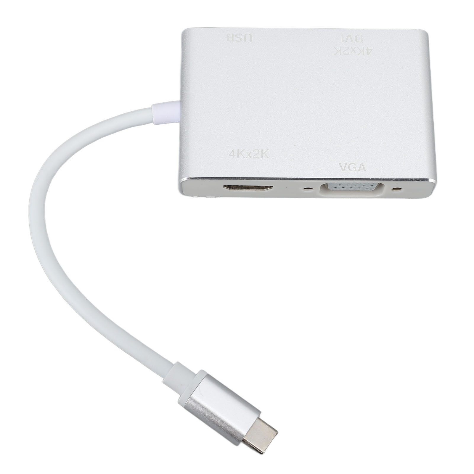 4 в 1 USB C Hub Type C To USB 3.1 HD Мультимедийный интерфейс DVI VGA Multiport Charging Подключающий адаптер