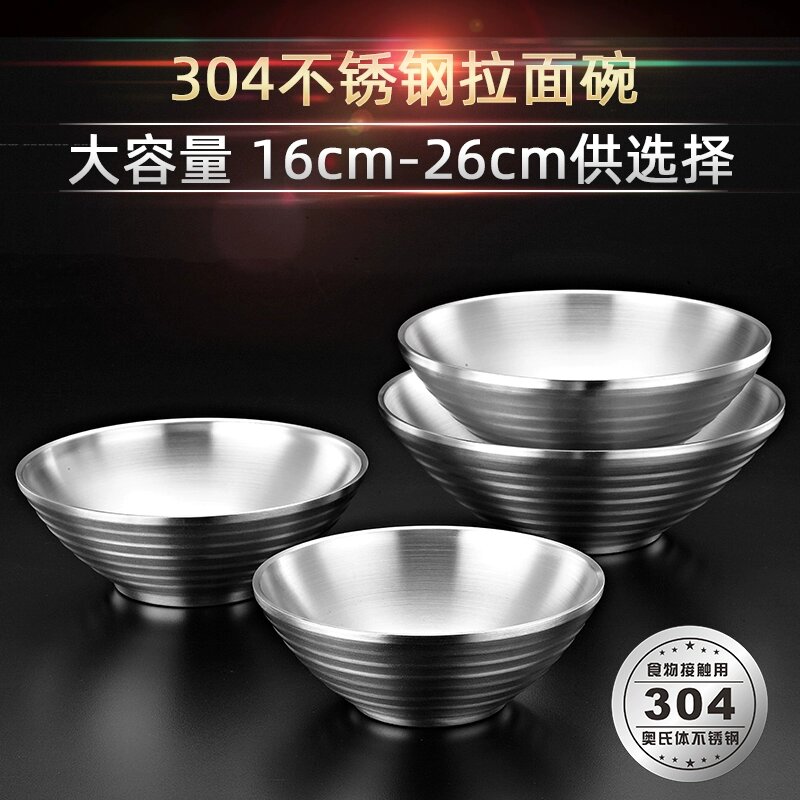 Блюдо из нержавеющей стали 304 24 см для ресторанов и домашнего использования, прочное и экологичное