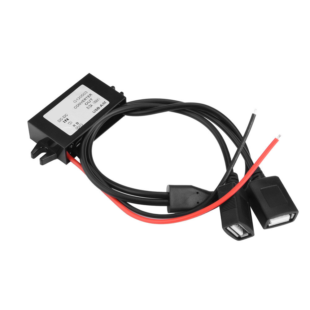 DC-DC от 12V до 5V 3A Двойной USB-модуль преобразователя преобразователя