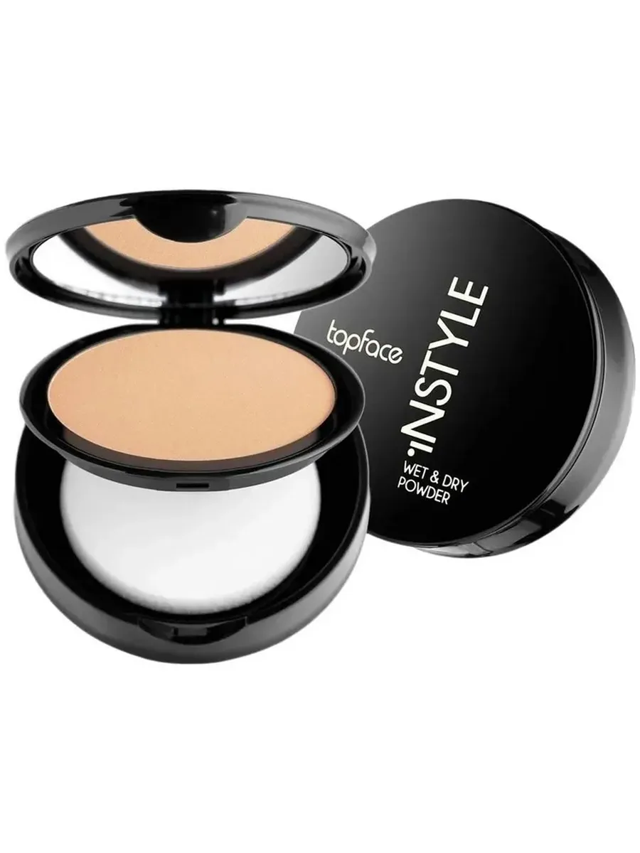 Пудра Topface Instyle Wet & Dry Powder, Компактная для мокрого (влажного) и сухого нанесения SPF15, 009