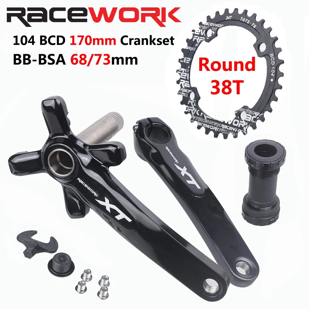 RACEWORK XT Шатуны MTB 104 BCD 38T, 170mm
