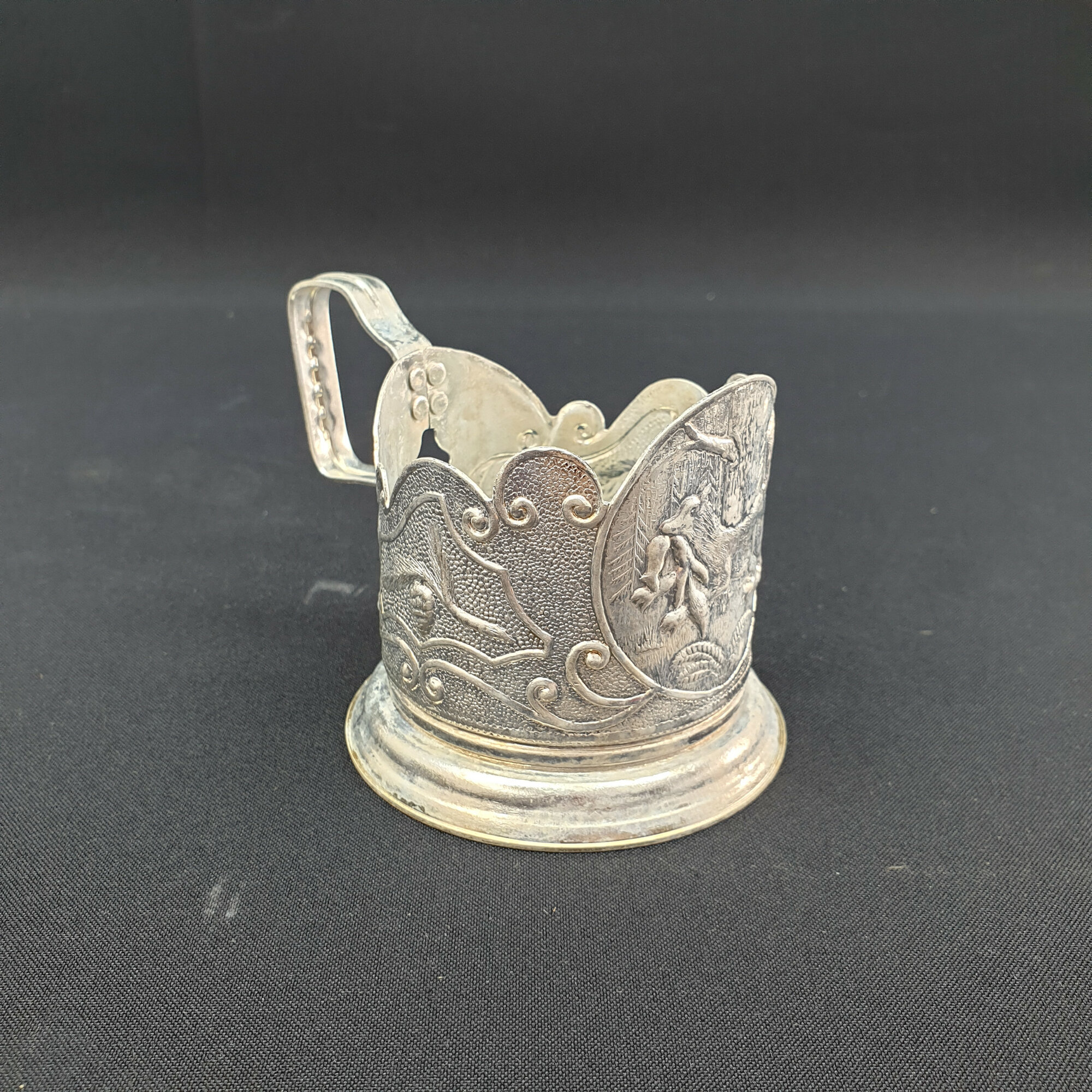 Винтажный подстаканник Добыча, алюминий. СССР