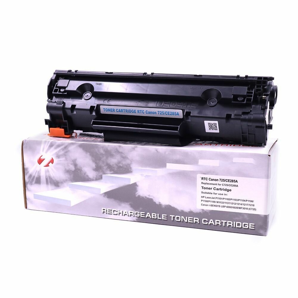 Тонер картридж 7Q C-725, CE285A для HP LJ P1102 и Canon LBP6000 (Чёрный, 1600 стр.), корпус CE285, универсальный