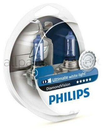 PHILIPS 12342DVS2 Лампа 12V H4 60/55W PHILIPS Diamond Vision 2 шт. DUOBOX 12342DVS2