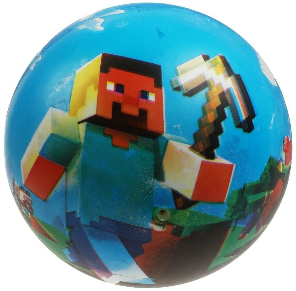Мяч резиновый Играем Вместе 23см Майнкрафт ПВХ полноцвет в сетке
