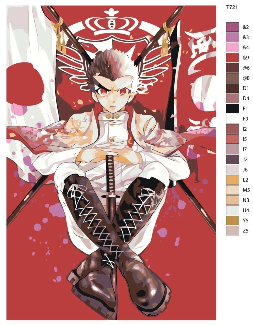 Картина по номерам T721 "Киётака Ишимару. Аниме Данганронпа - Danganronpa " 40X60