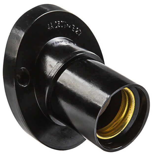 Патрон Е27 Ф П-02 Е27 карболитовый настенный IN HOME