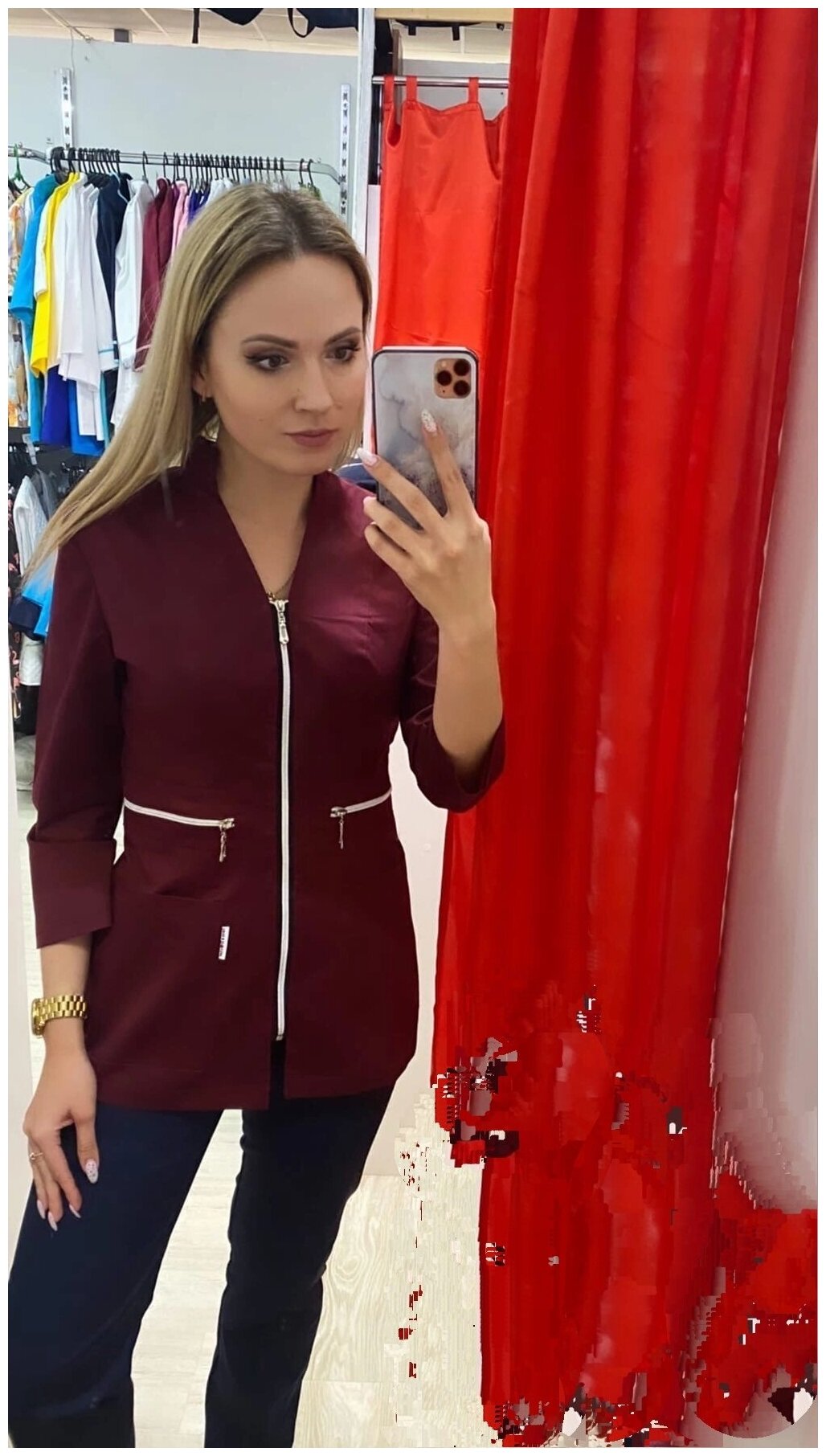 Костюм Элиза(бардовый/стрейч)медицинский