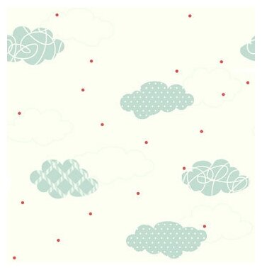 Обои детские флизелиновые KT Exclusive, Jelly Beans JB83102 облака