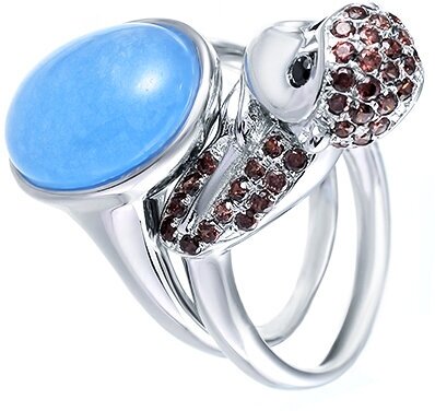 Кольцо, серебро, 925 проба, жадеит