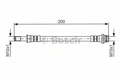 Шланг тормозной Bosch 1987481443 для Ford Galaxy, Mondeo IV, V, S-MAX