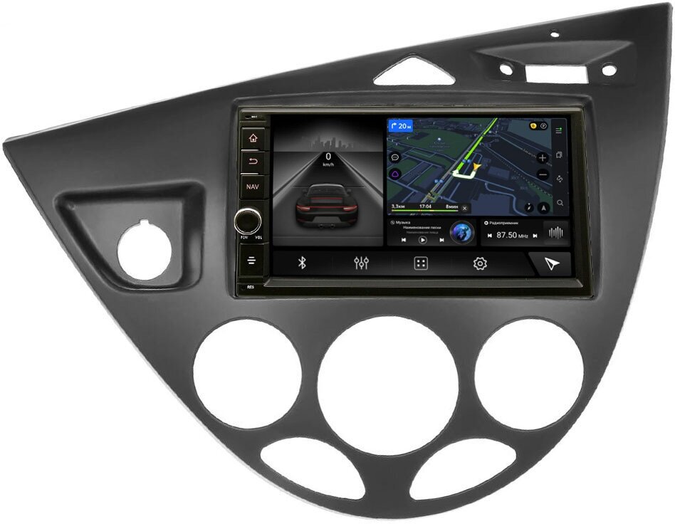 Штатная магнитола Ford Focus 1998-2005 (черная) Canbox H-Line 5603-RP-11-548-238 Android 10 (4G-SIM, 4/64, DSP, IPS) С крутилкой