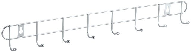 Планка с 8 крючками рыжий КОТ "Eline", 47х5.5х3.5 см, хром, металл